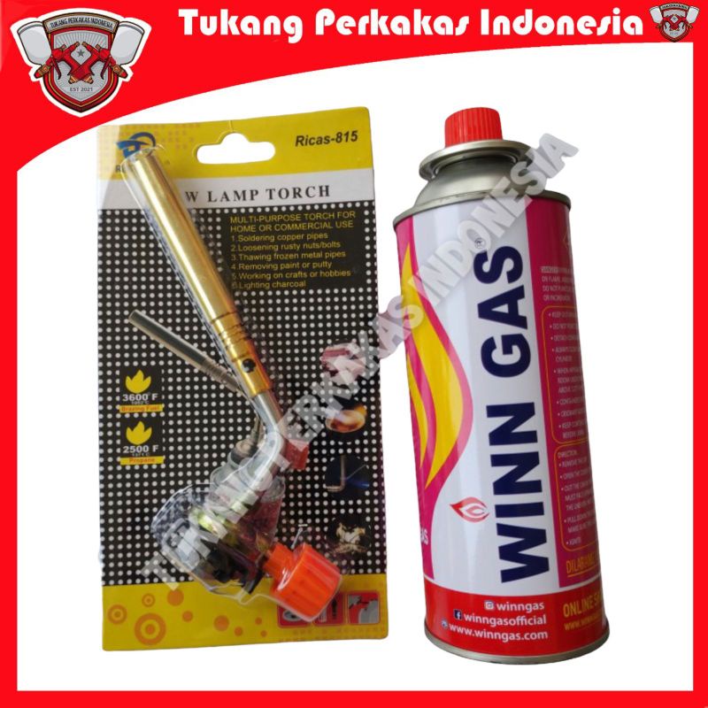 Jual PAKET GAS TORCH MANUAL & REFIL WIN GAS 235GR | Shopee Indonesia
