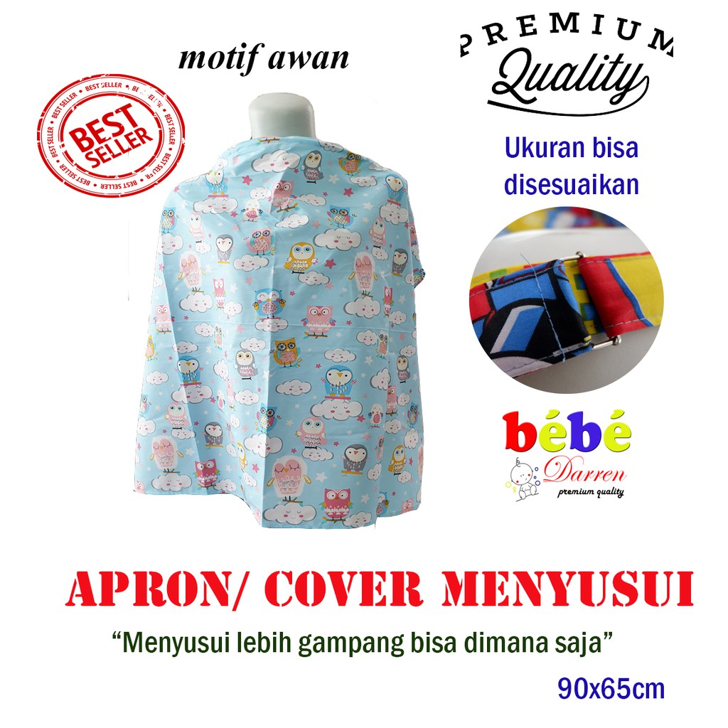 Jual D3125 HV Apron cover Menyusui asi Celemek Menyusui Kain Penutup ...