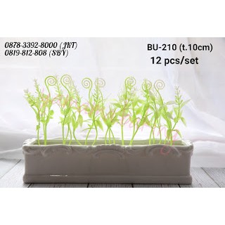 Jual BU-0210 topper hiasan kue rumput bunga daun tanaman plastik ...