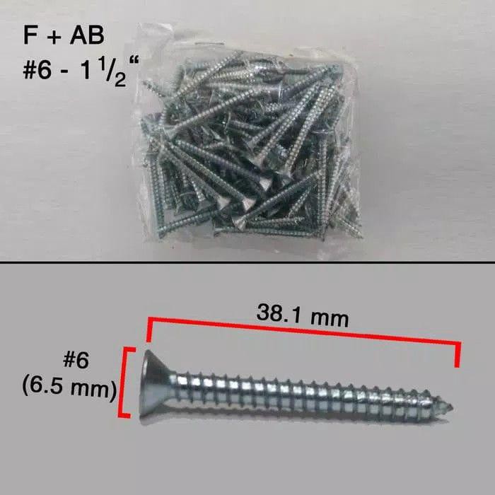 Jual (#6 x 4 cm) MOON LION Taping Screw Sekrup Skrup Kayu FH + (100 PCS) | Shopee Indonesia