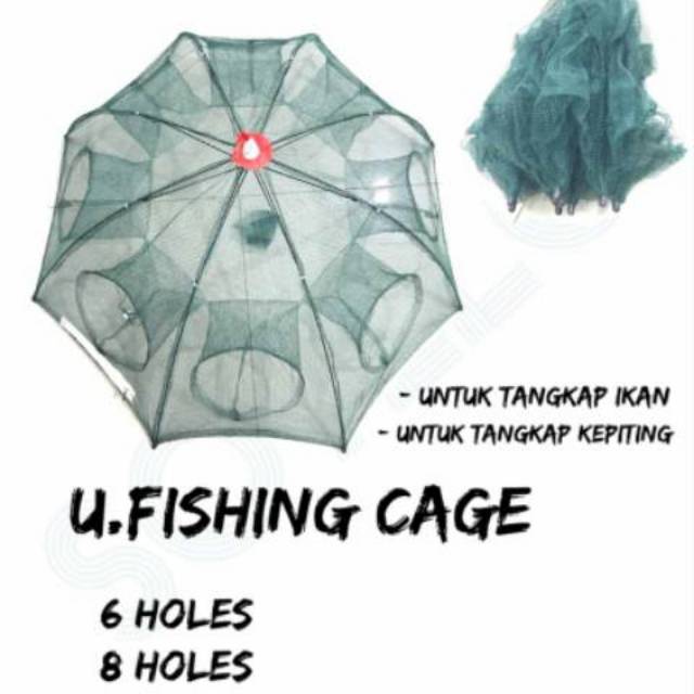 Jual Bubu payung perangkap ikan murah 8 lubang dan 6 lubang | Shopee Indonesia