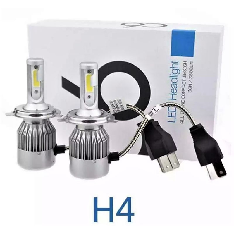 Jual Lampu Utama LED Mobil H4 Super Terang 12 Volt 36 Wat Hi Lo ...