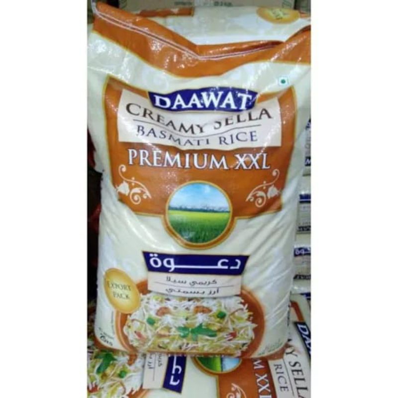 Jual Basmati Rice Daawat Creamy Sella Premium XXL 1kg | Shopee Indonesia