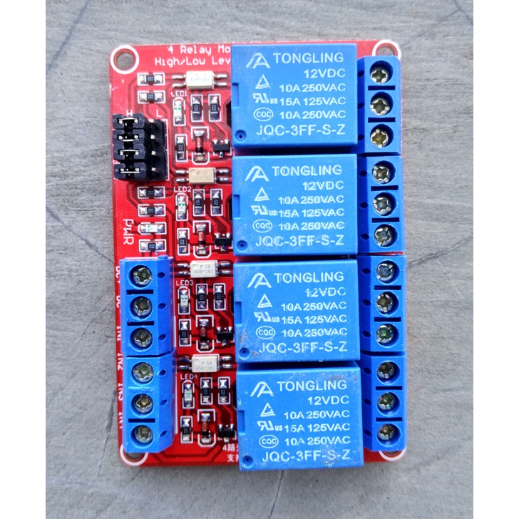Jual 4 Channel Relay Module 12V Supports High and Low Trigger | Shopee ...
