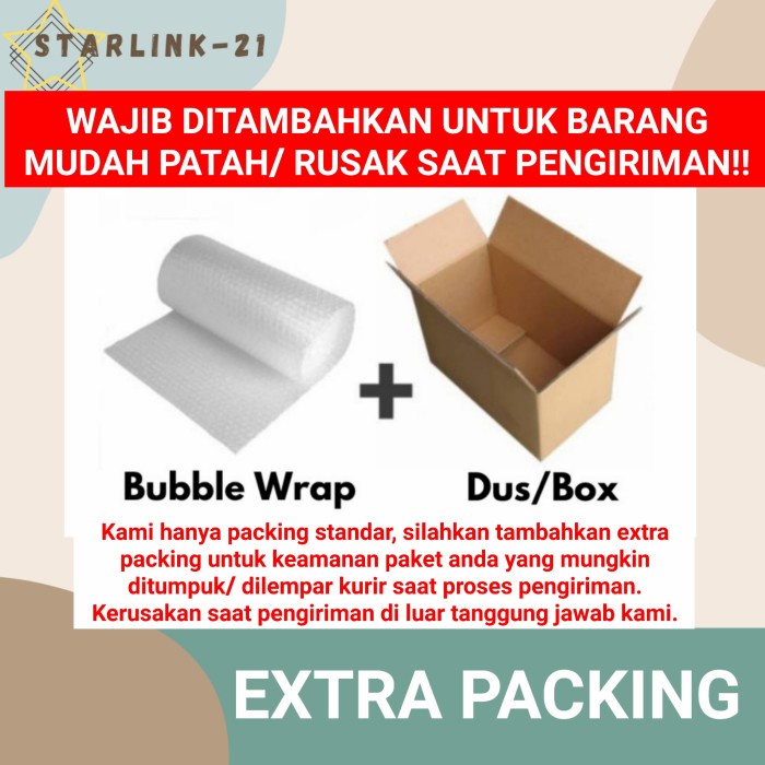 Jual EXTRA PACKING | Packing Tambahan | Extra Dus/ Bubble Wrap Fragile ...