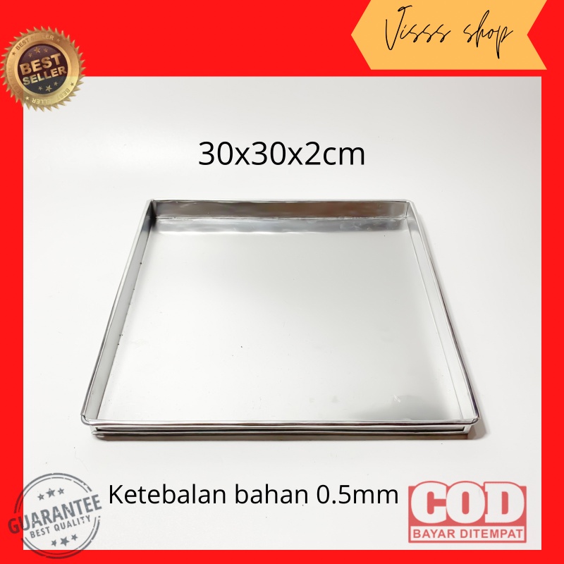 Jual Loyang Oven Kue Kering Ukuran 30x30x2 Cm Bahan Aluminium Ketebalan ...