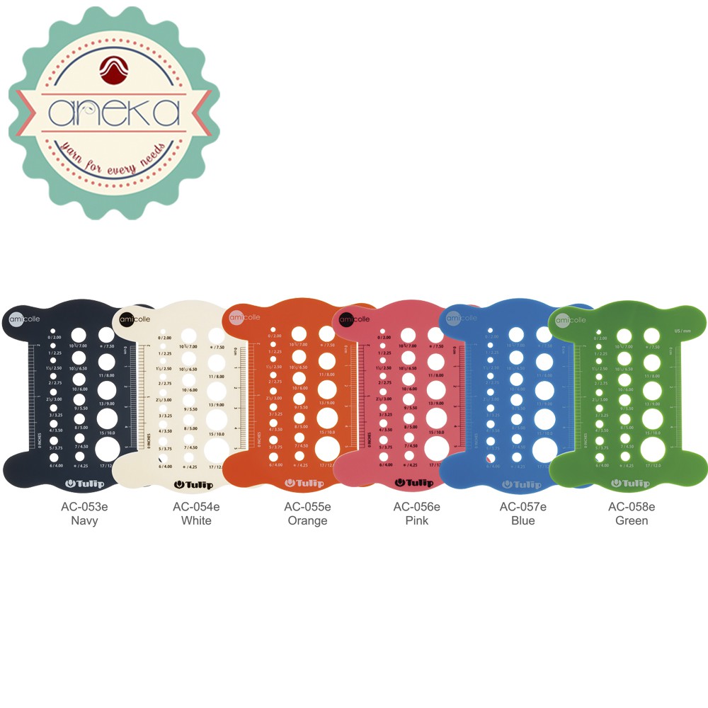 Jual TULIP - Alat Ukur Jarum Rajut / Knitting Needle Gauge Tulip ...
