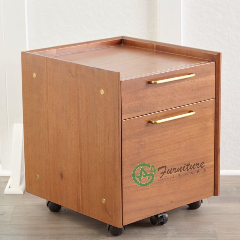 Jual Meja Printer Minimalis Natural 2 Laci - Kayu Jati | Shopee Indonesia