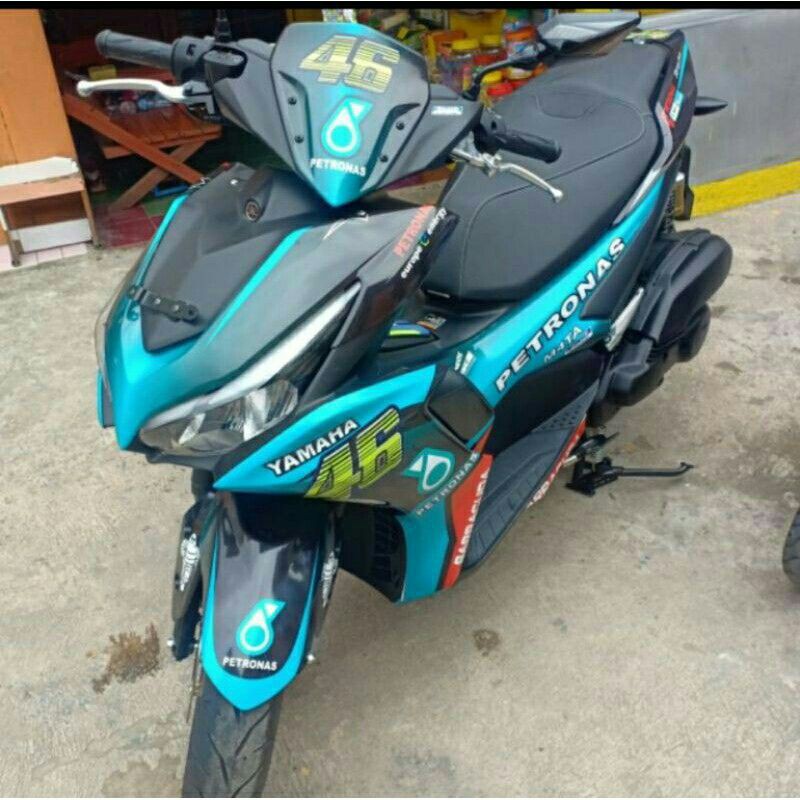 Jual sticker decal aerox motif 46 petronas full body doff gloosy costum ...