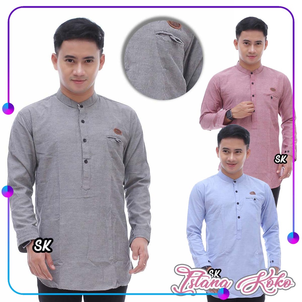 Jual Kurta Lengan Panjang Bahan Toyobo Super Model Polos Kancing ...