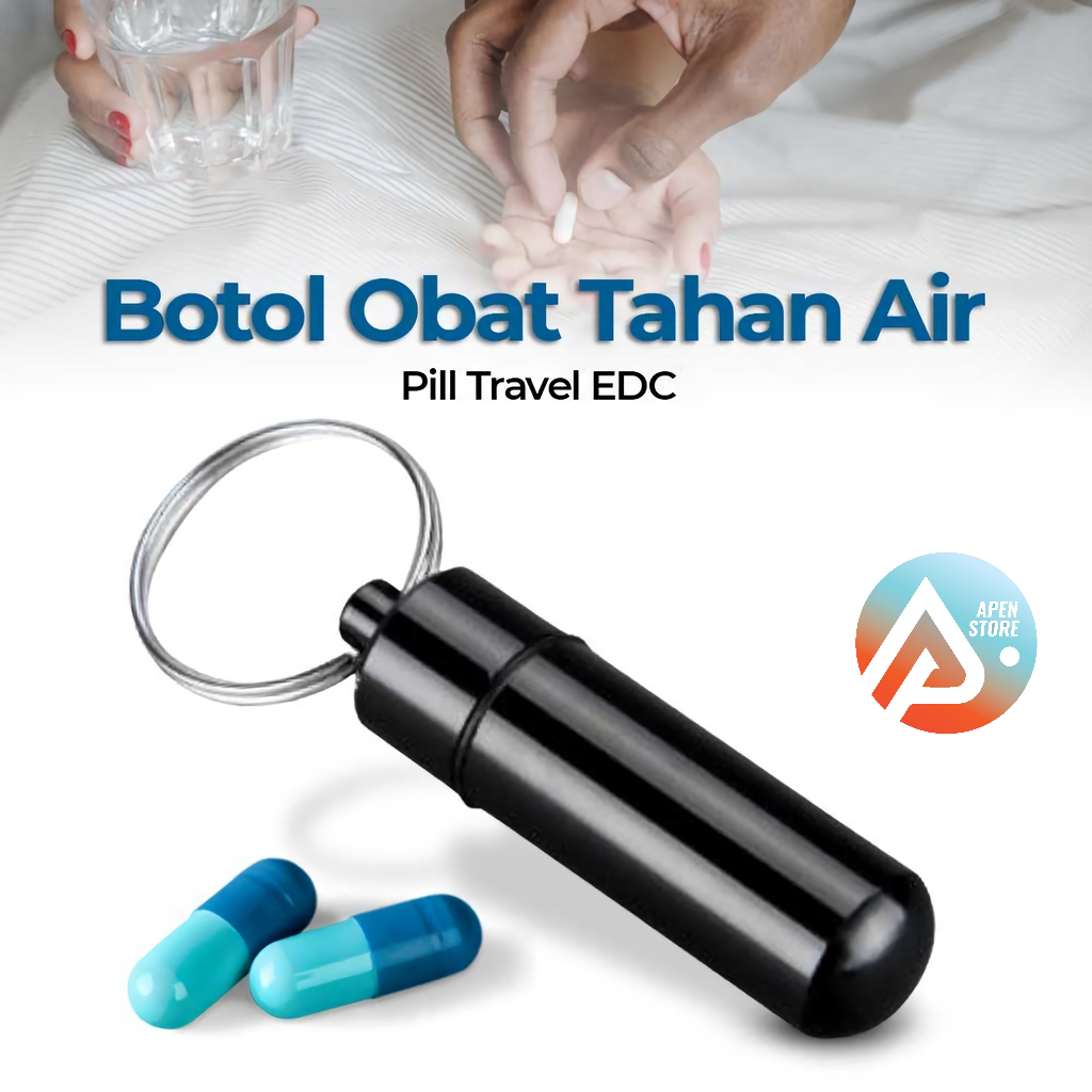 Jual APEN Botol Obat Pill Stainless Steel Tahan Air Travel EDC Supplier ...