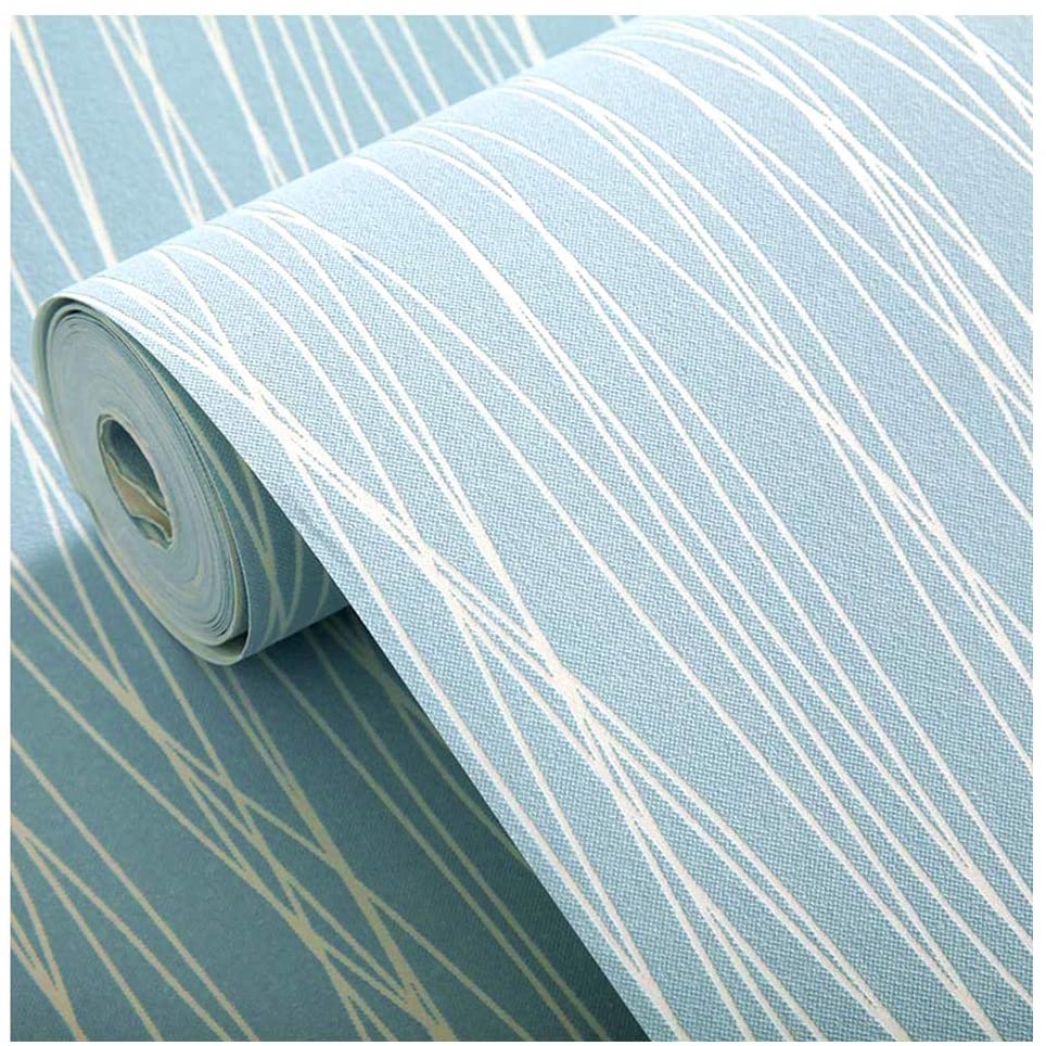 Jual Wallpaper Stiker Dinding Garis Biru Embos Uk 45cm X 10m Shopee