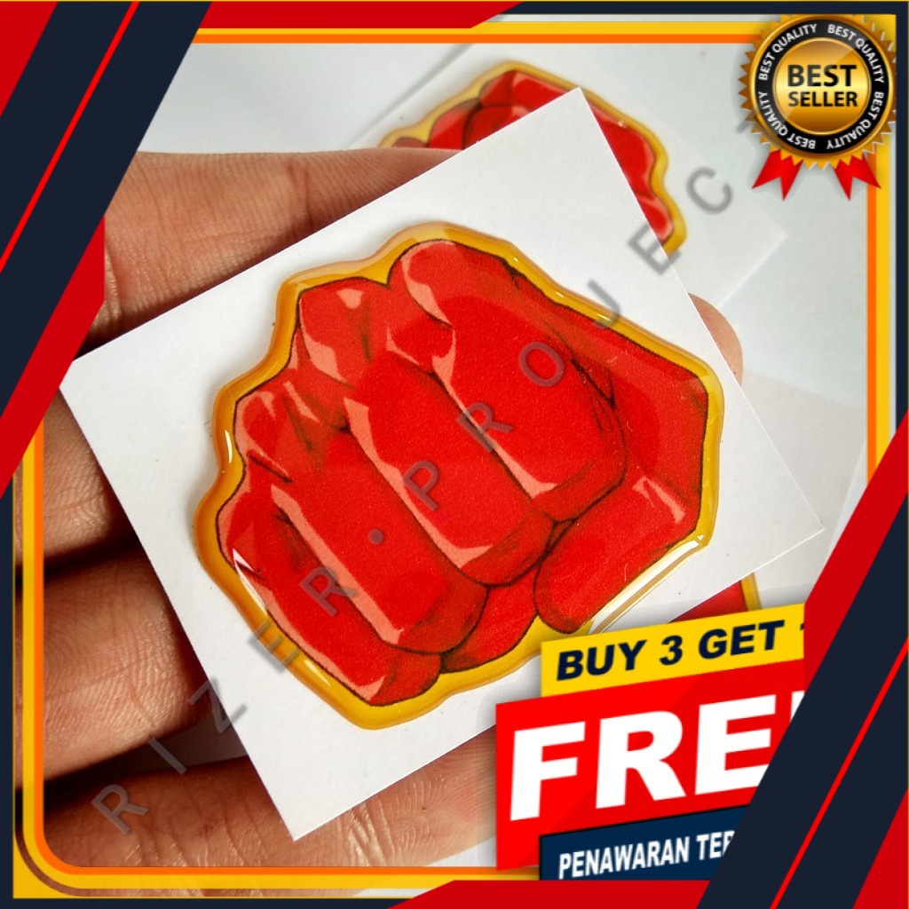 Jual EMBLEM STIKER ONE PUNCH MAN HAND RESIN TIMBUL LENTUR | Shopee ...