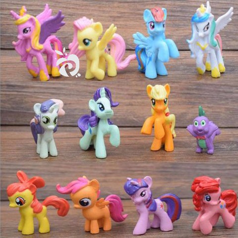 Jual Little Poni V7 Figure Set 12 Mainan Pajangan Miniatur Kuda Poni ...