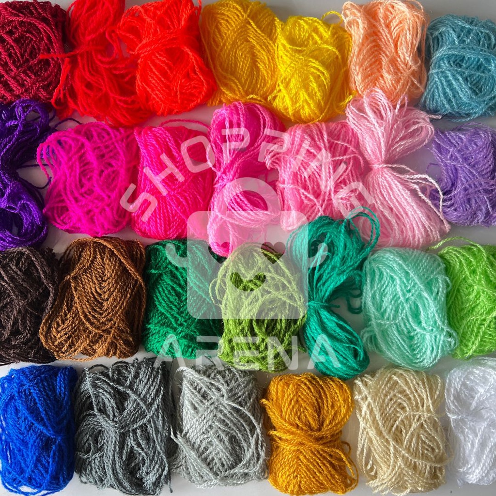 Jual Benang Wol 1 Roll 12 Meter Sulam Jahit Rajut Menyulam Warna Warni ...