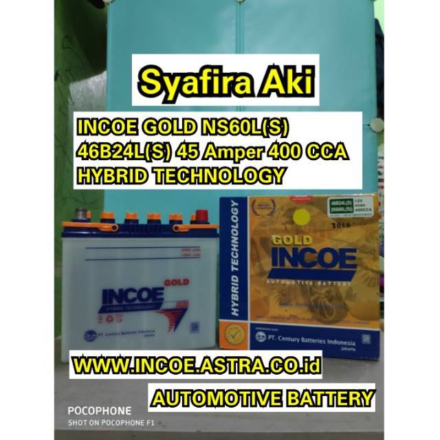 Jual AKI MOBIL MITSUBISHI GRANDIS,HONDA HRV,CRV INCOE NS60LS 45 AMPER AKI HYBRID SIAP PAKAI ...