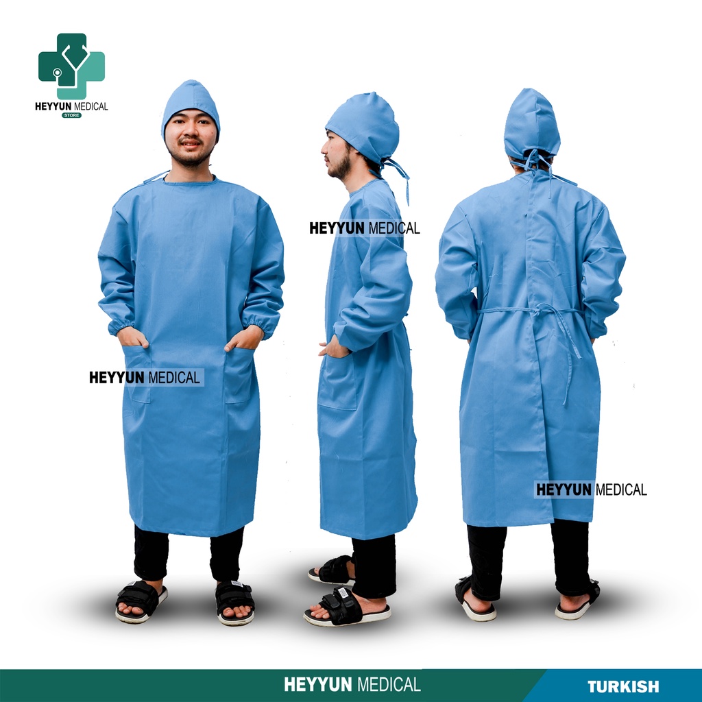 Jual APD Gown Surgical Baju Bedah Operasi Jubah Medis Bahan American ...
