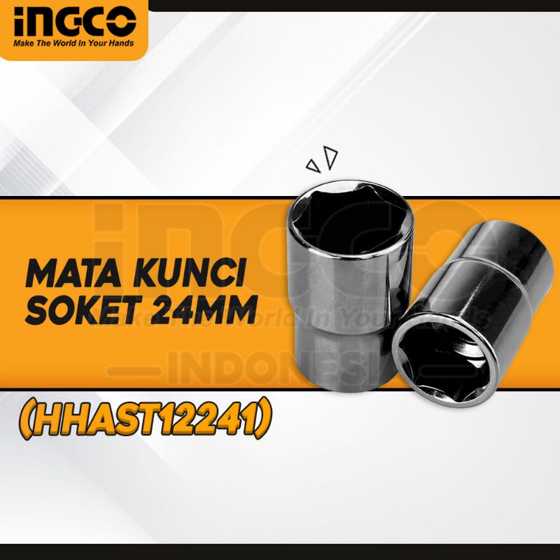Jual mata kunci sok 24 mm 6pt INGCO mata socket shock sock 24mm | Shopee Indonesia