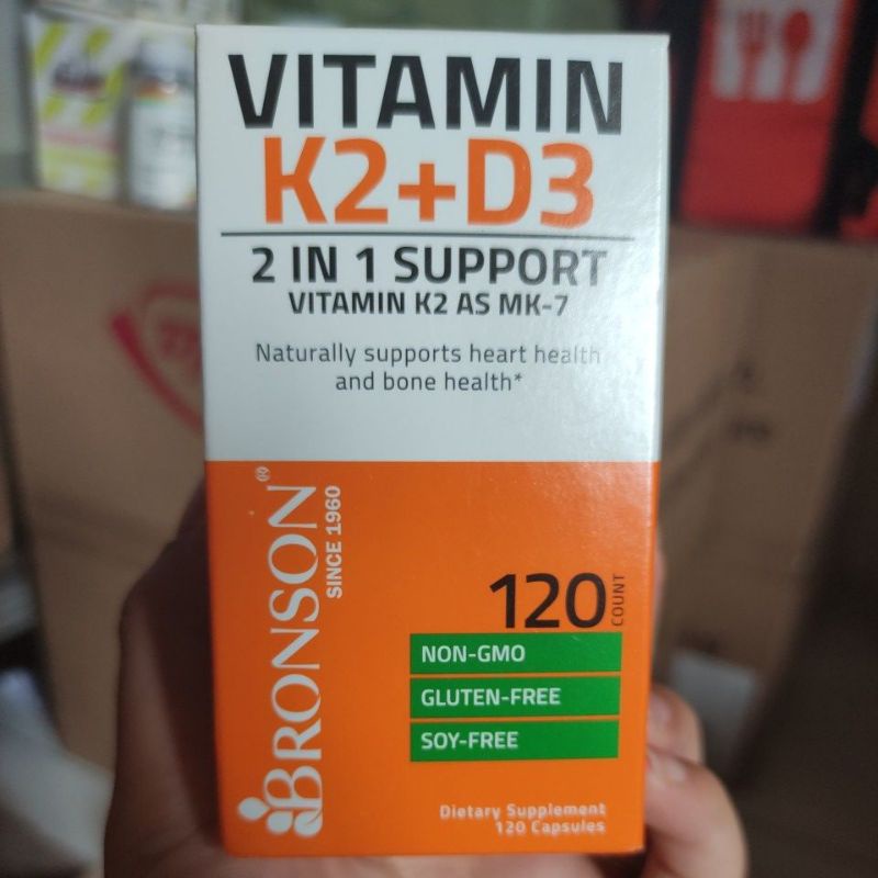 Jual BRONSON VITAMIN D3 K2 10000IU EXTRA STRENGTH D3 K2 MK-7 120Mcg isi 60 dan 120 kapsul d3k2 ...