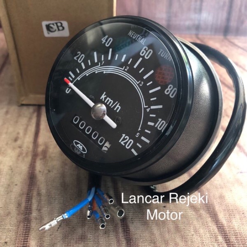 Jual Speedometer Spidometer Kilometer Assy Honda CB CB100 CB 100 Bulat Kwalitas Bagus Logo HM ...