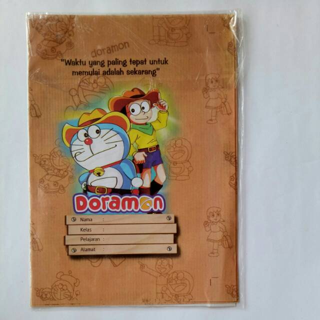Jual Sampul coklat buku tulis karakter doraemon | Shopee Indonesia