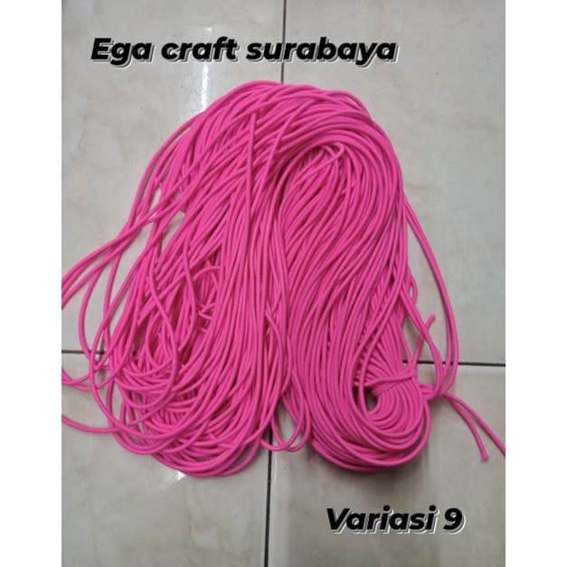 Jual tali elastik bulat uk 2.5mm tali karet bulat tali masker Per Meter ...