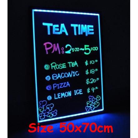 Jual Papan Tulis Menulis Led Writing Board Gambar Fluorescent 50x70 CM ...