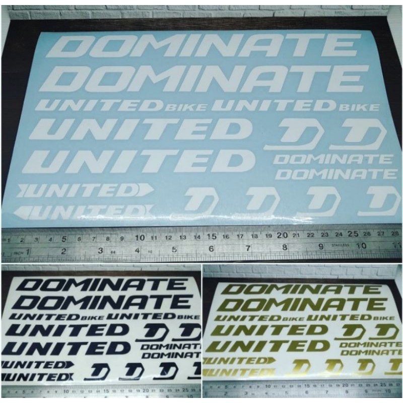 Jual Cutting Sticker Sepeda United Dominate 28cm | Shopee Indonesia