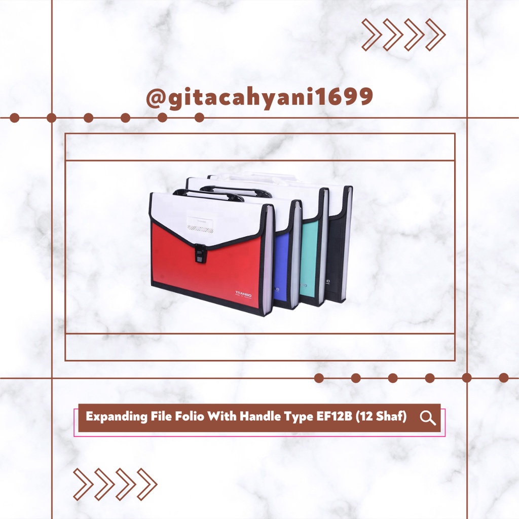 Jual EXPANDING FILE WITH HANDLE FOLIO / F4/ FC TYPE EF12B (12 SHEET ...