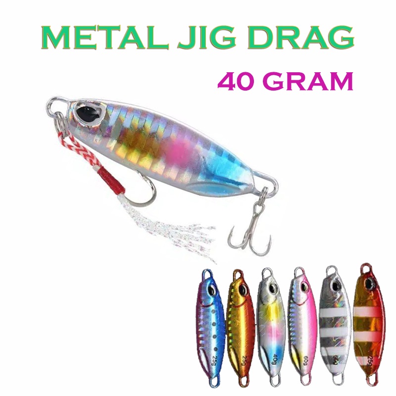 Jual Umpan Metal Jig Micro 40 g Cast Drag Assist Hook Treble | Shopee Indonesia