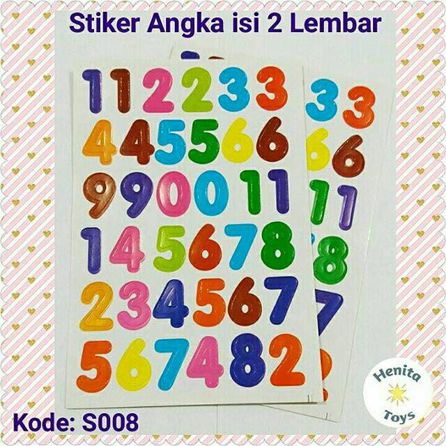 Jual Stiker Angka isi 2 Lembar | Shopee Indonesia