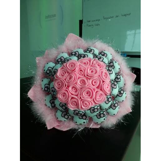 Jual bucket bunga Hello kitty XL full 2 layer | Shopee Indonesia