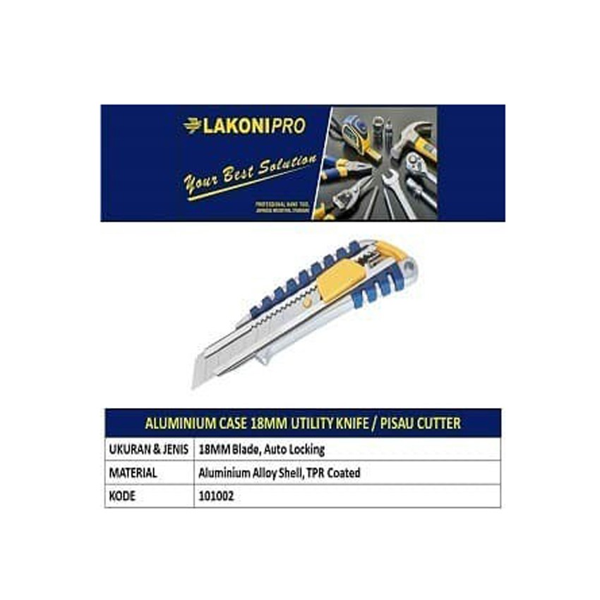 Jual CUTTER ALUMINIUM CASE 18MM UTILITY KNIFE LAKONI PRO | Shopee Indonesia