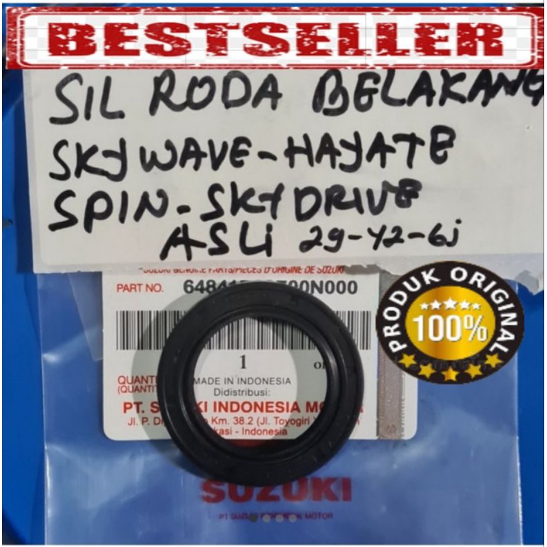 Jual 64841B28E00N00 SEAL SIL AS RODA BELAKANG HAYATE SKYWAVE SPIN SKYDRIVE ASLI | Shopee Indonesia