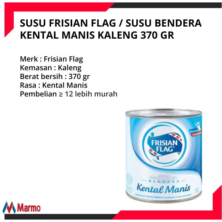 Jual SUSU BENDERA FRISIN FLAG PUTIH 370g - 1 Kaleng | Shopee Indonesia
