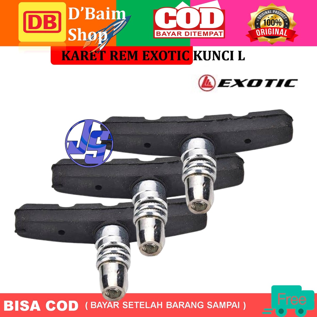 Jual Karet Rem Kampas Rem Sepeda Exotic Kunci L Karet Rem L | Shopee ...