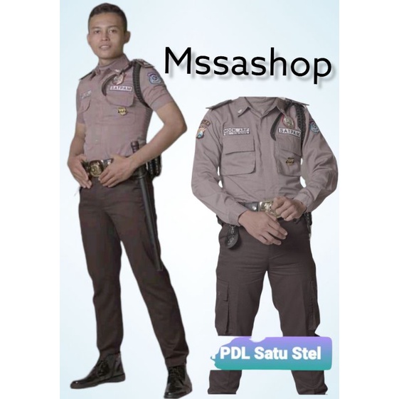 Jual Atasan bawahan 1 stel seragam satpam security PDL PDH coklat krem ... Jual Atasan bawahan 1 stel seragam satpam security PDL PDH coklat krem ...