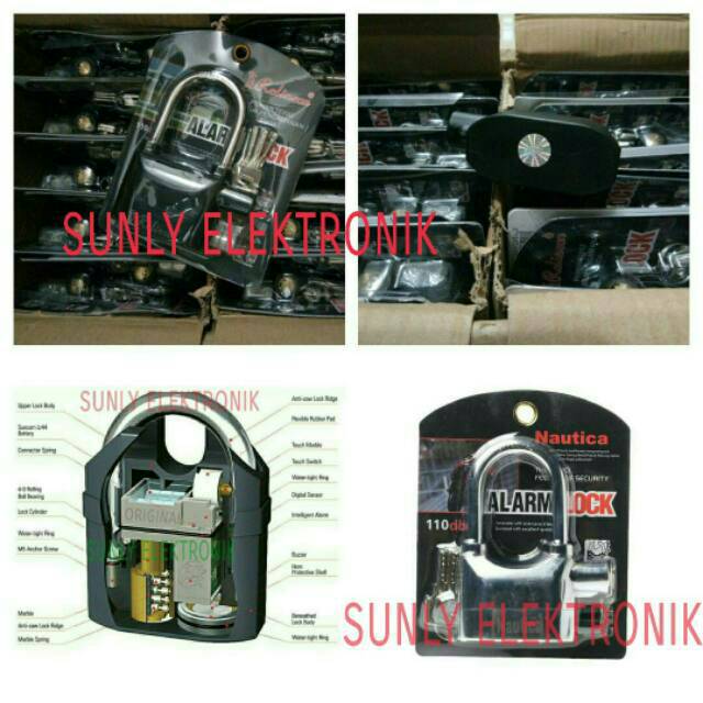 Jual Gembok alarm anti maling / alarm lock ( kunci safety lock ...