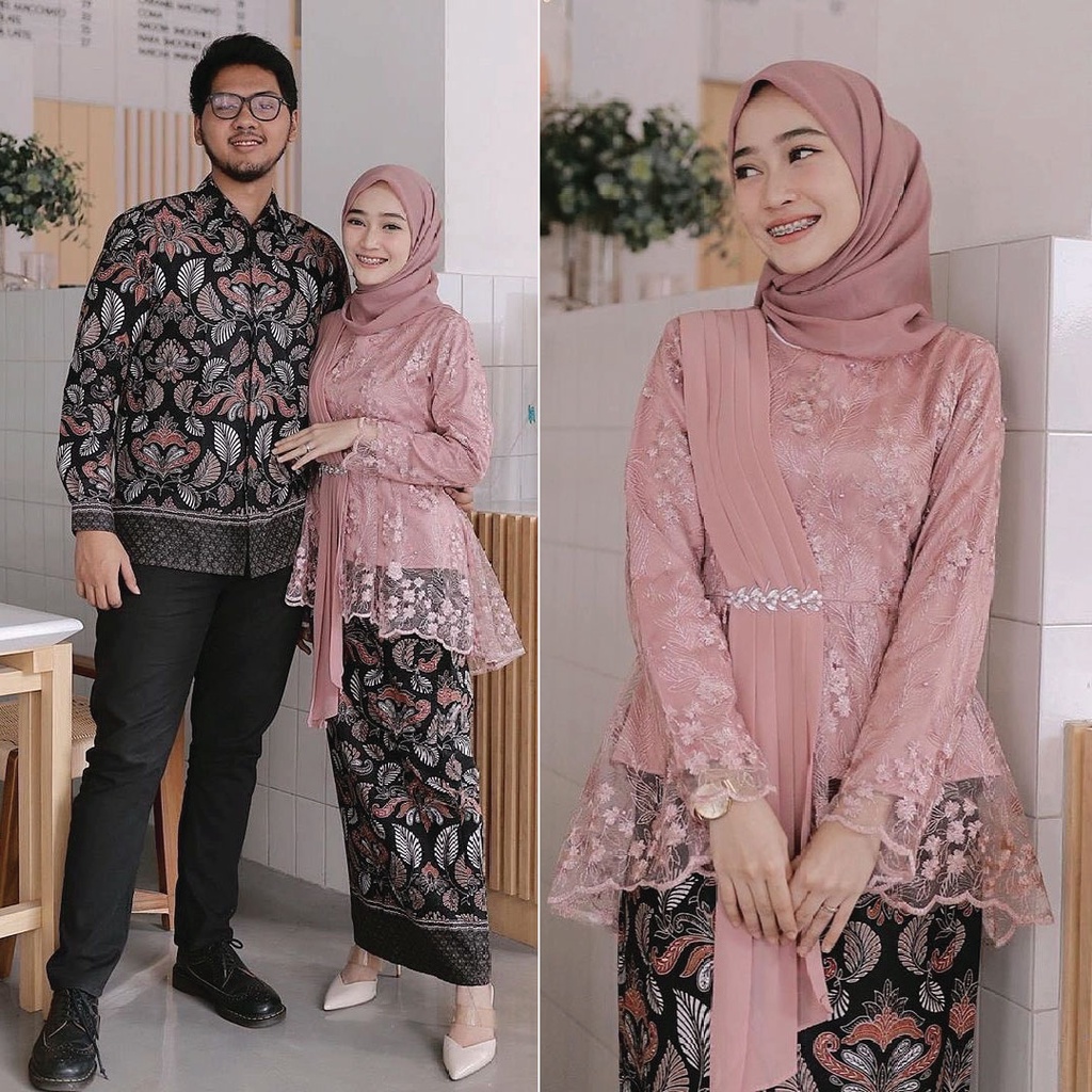 Jual BATIK COUPLE TERMURAH - Kebaya Couple Viola Baju Lamaran Kondangan ...