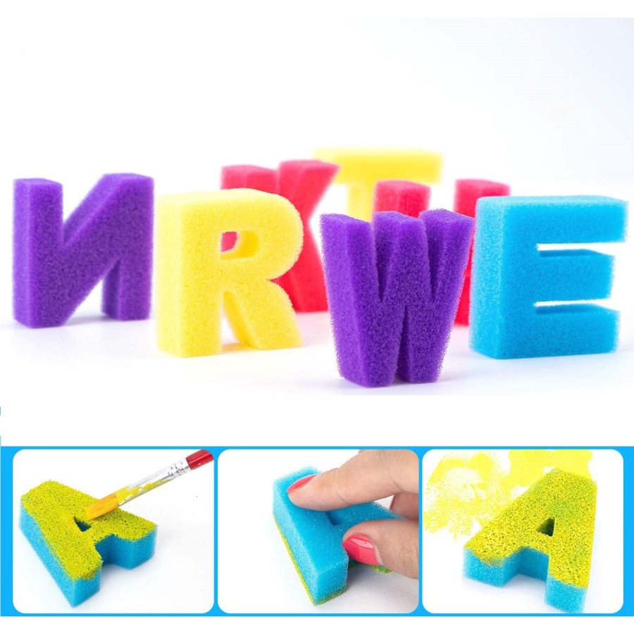 Jual Alat Lukis Anak Kuas Spons Huruf ABC Alphabet Sponge Brush ...