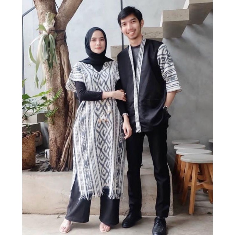 Jual set couple - sarimbit - couple tenun - couple etnik - baju tenun - baju kondangan - baju ...