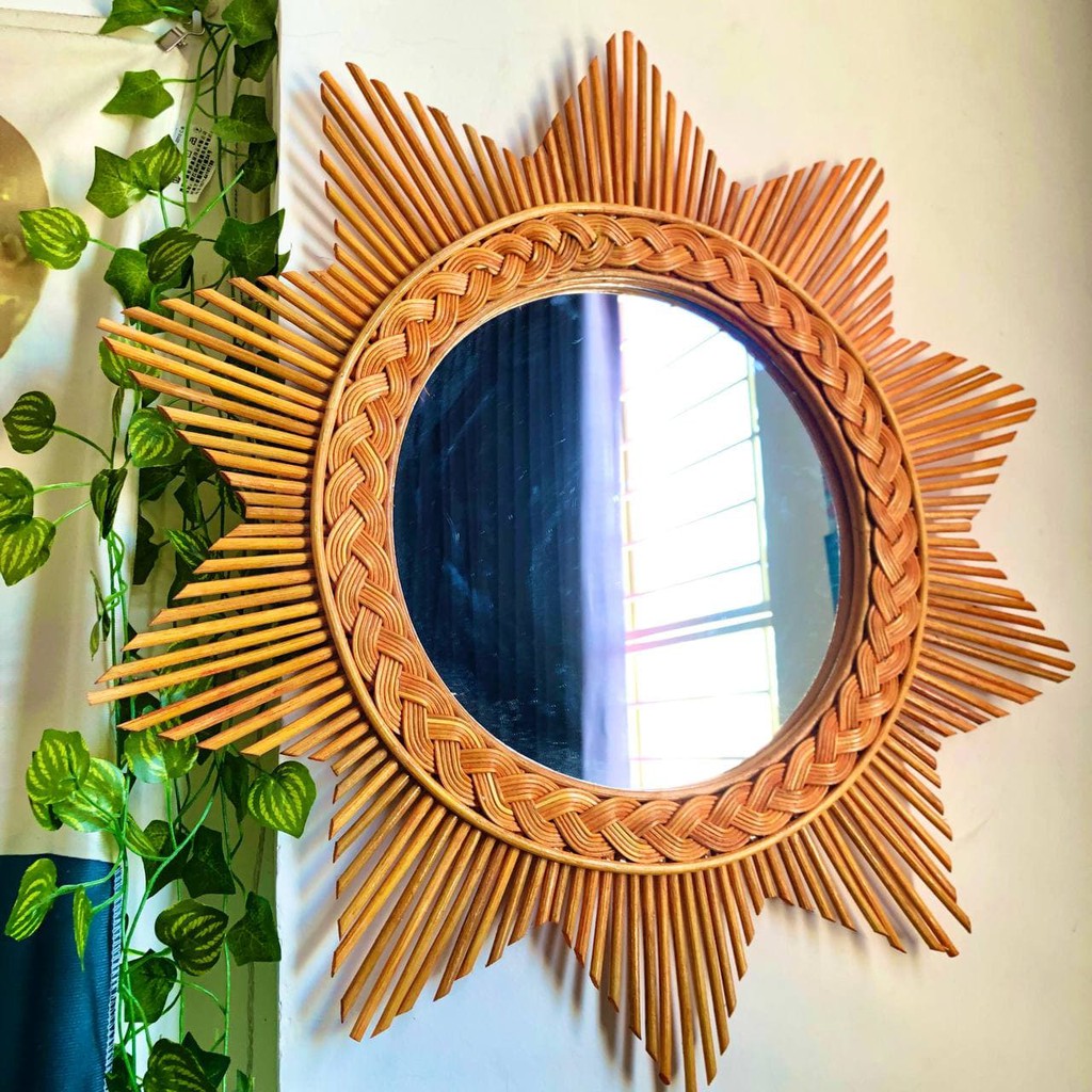 Jual Cermin Hias Gantung ROTAN ASLI - Hiasan Dekorasi Dinding - Cermin ...