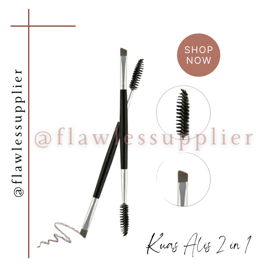Jual Kuas Alis Dua Sisi / Eyebrow Brush 2 in 1 / Kuas Alis 2 In 1 Sikat ...