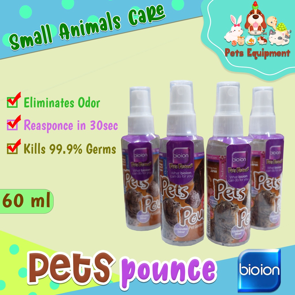 Jual PETS POUNCE SPRAY 60ml, SPRAY PENGHILANG BAU,BIO ION SPRAY ...