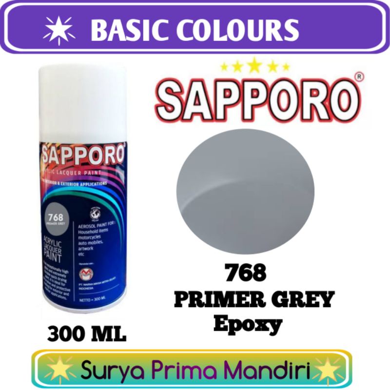 Jual 768 PRIMER GREY SAPPORO STANDAR 300ml EPOXY Cat Semprot Pylox ...