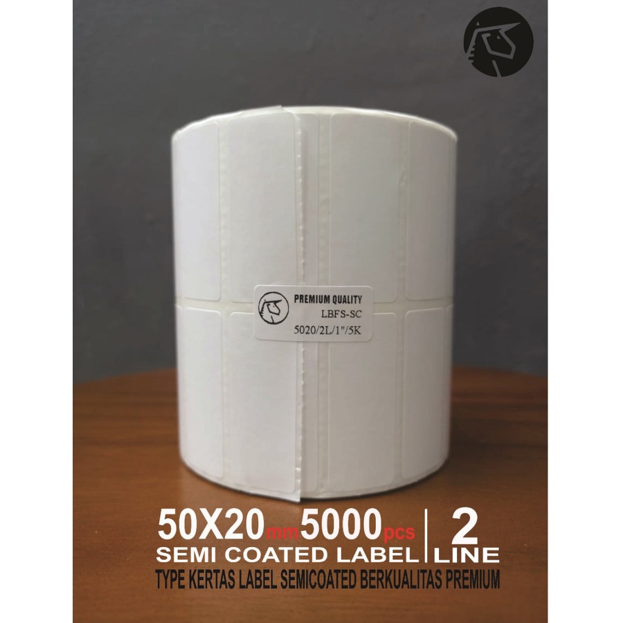 Jual Label barcode semicoat uk.50x20mm / 50x20 mm | Shopee Indonesia