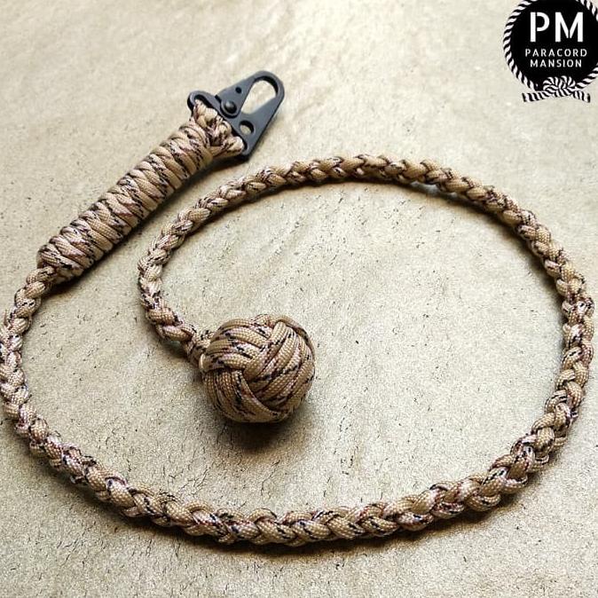 Jual Monkey Fist Self Defense Gadget Lanyard Paracord 90 cm with steel ...