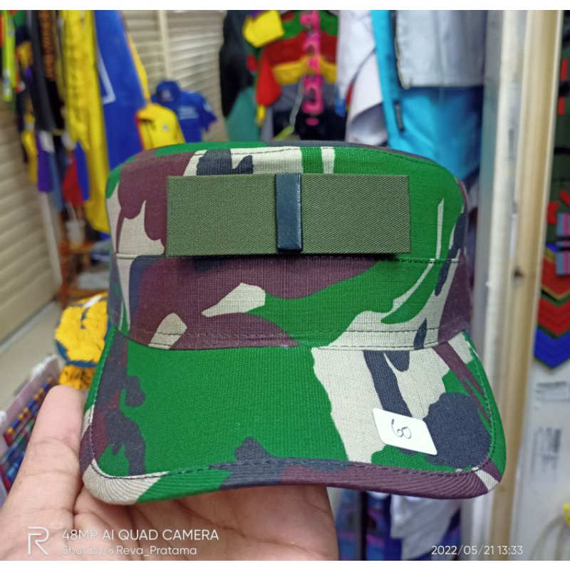 Jual topi pet pdl loreng malvinas + pangkat letda logam | Shopee Indonesia