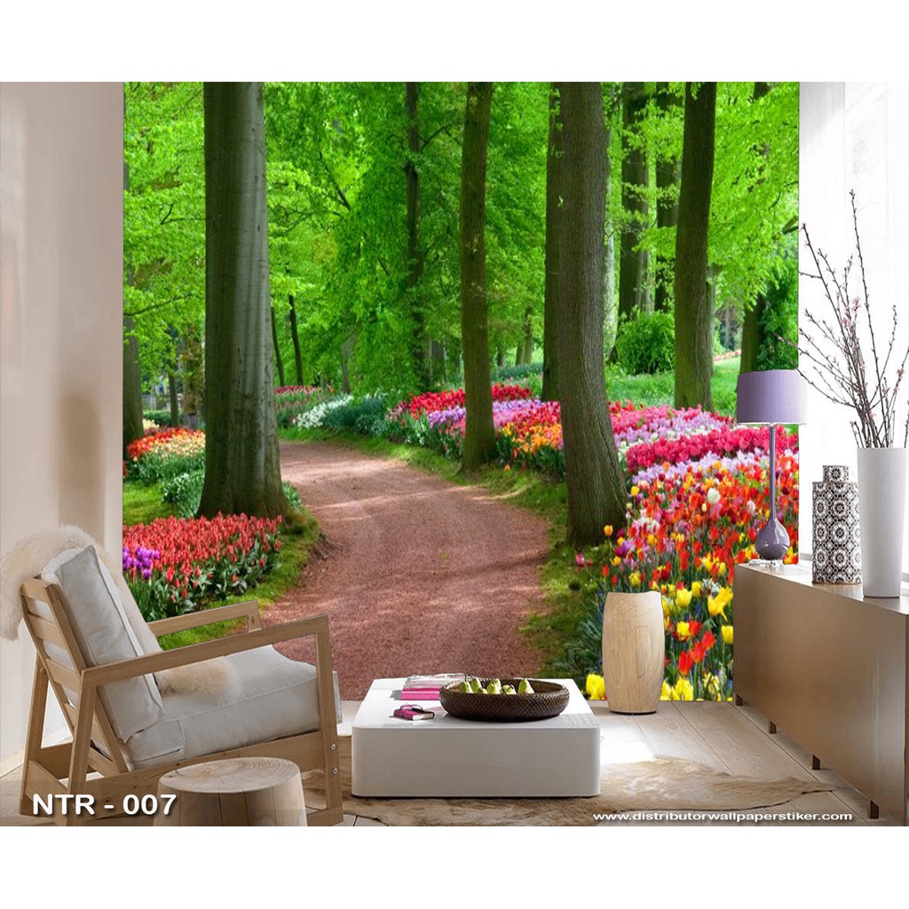 Jual Wallpaper dinding 3D Wallpaper lavender Wallpaper pemandangan ...