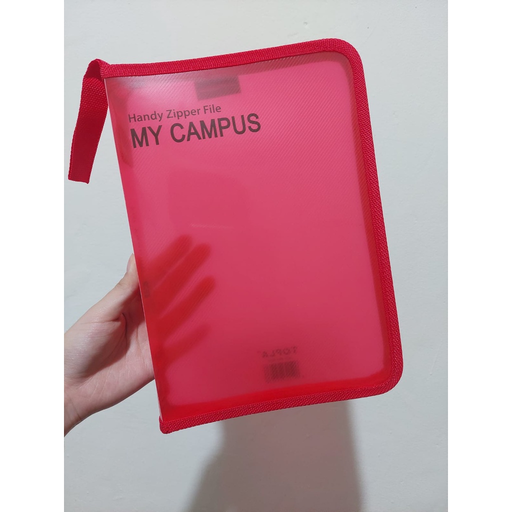Jual Map Dokumen Map Plastik Resleting Zipper Binder Tanpa Ring Topla ...